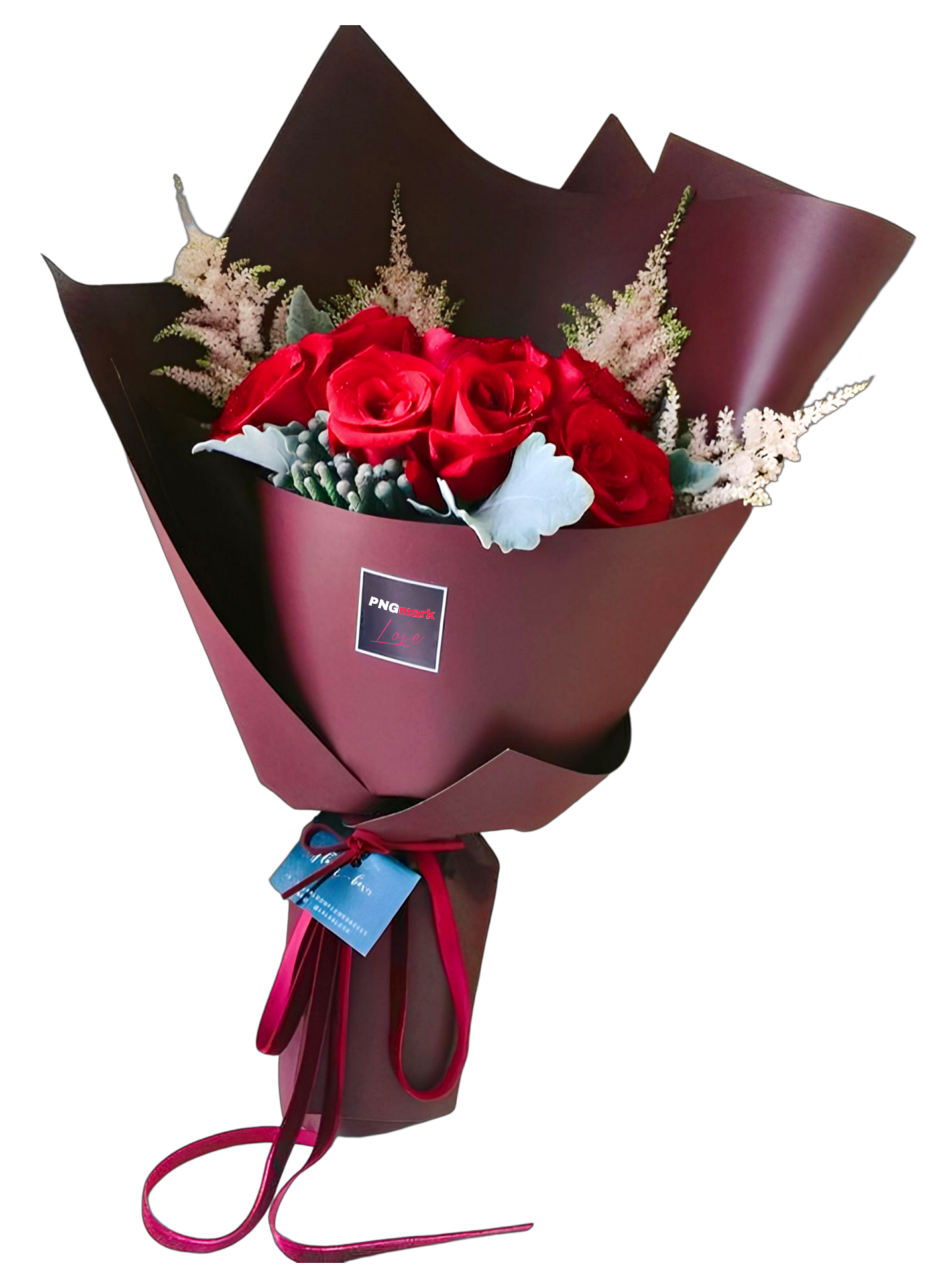 Pngmark | Red Rose flowers black bookey png image download